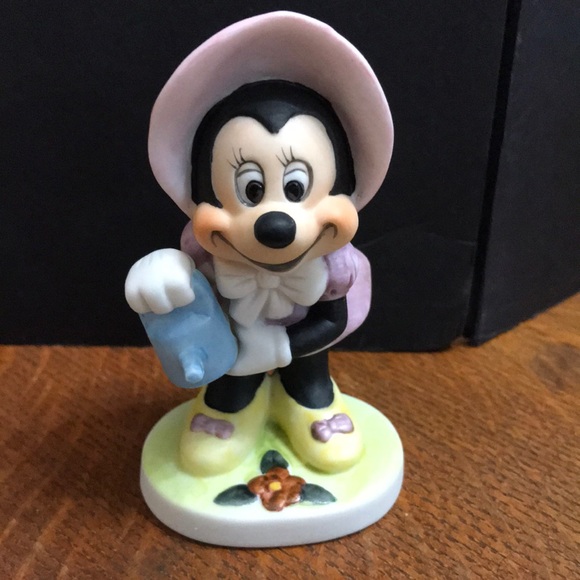 Disney | Accents | Disney Mini Mouse In Garden Porcelain Figure | Poshmark